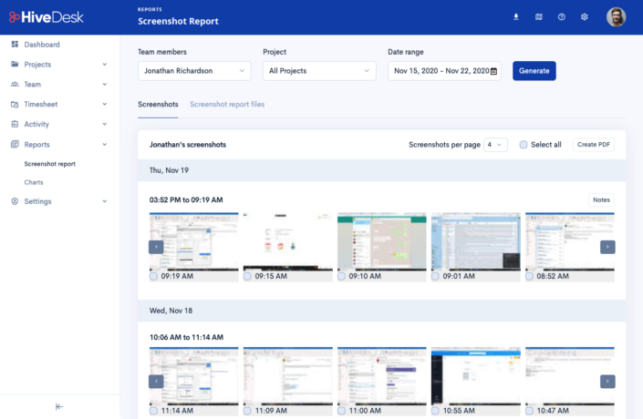 Automatic timesheet software
