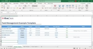 Task Management Template | Free Template in Excel