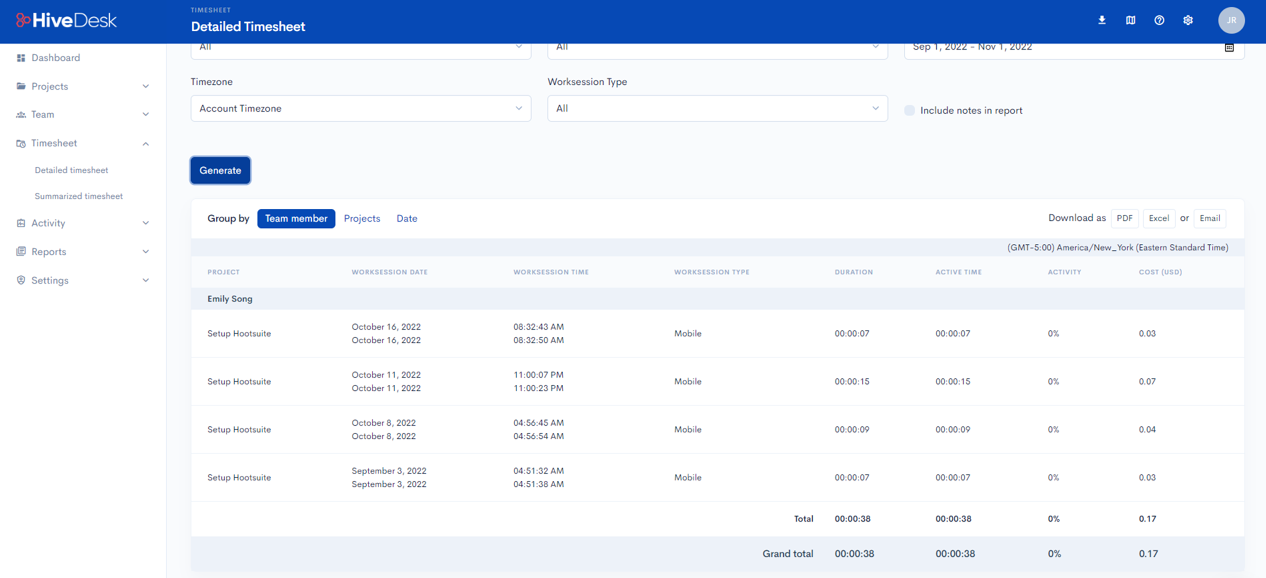Automatic Time Tracker - HiveDesk