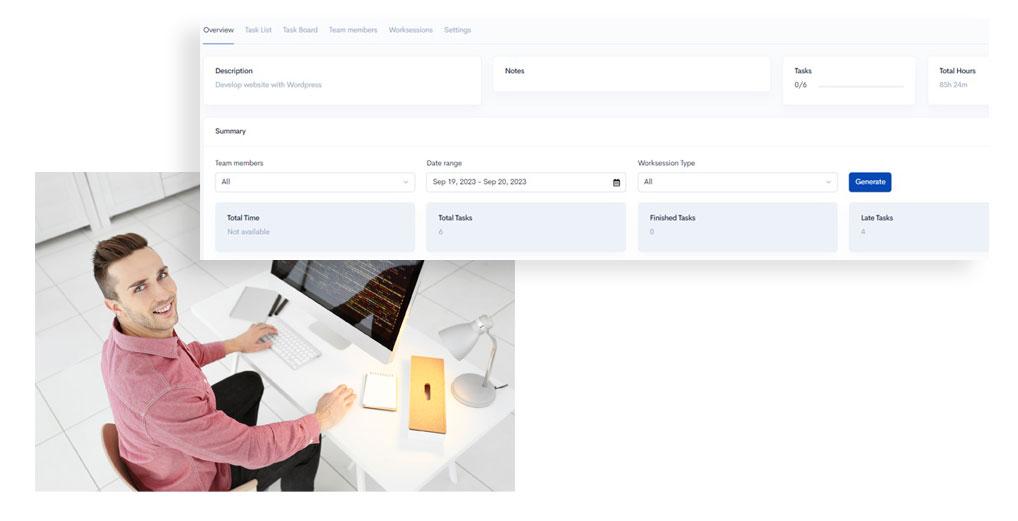Simple & easy to use software developer time tracking software